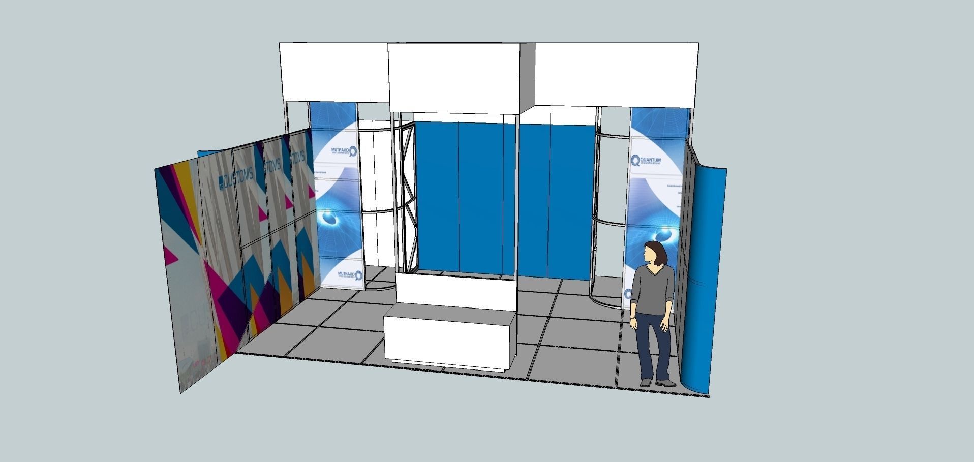 The exhibition portable T3 airframe middle stand 15 3D model | CGTrader