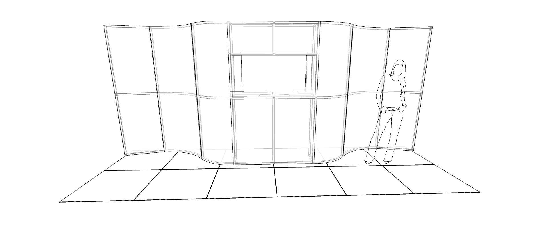 The exhibition portable T3 airframe middle stand 68 3D model | CGTrader