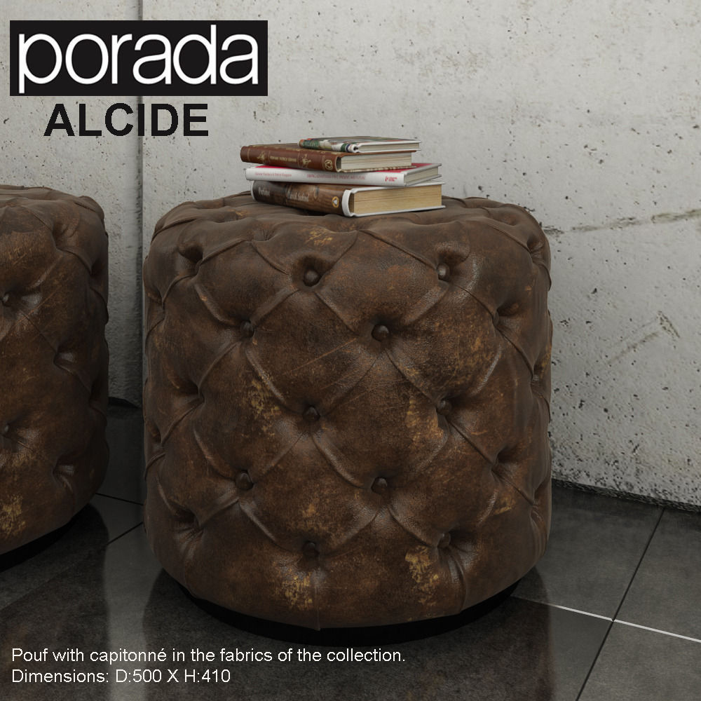 Porada Alcide pouf 3D model | CGTrader