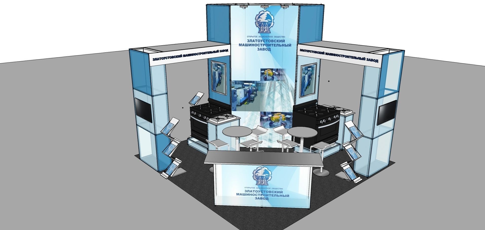 The exhibition portable T3 Cube stand 1 3D model | CGTrader