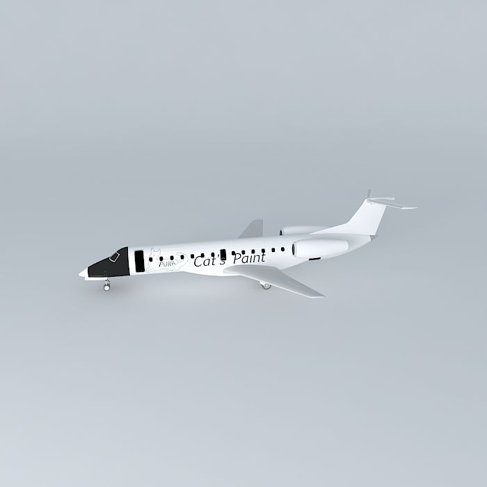 Embraer ERJ 135 Cats Paint free 3D model | CGTrader