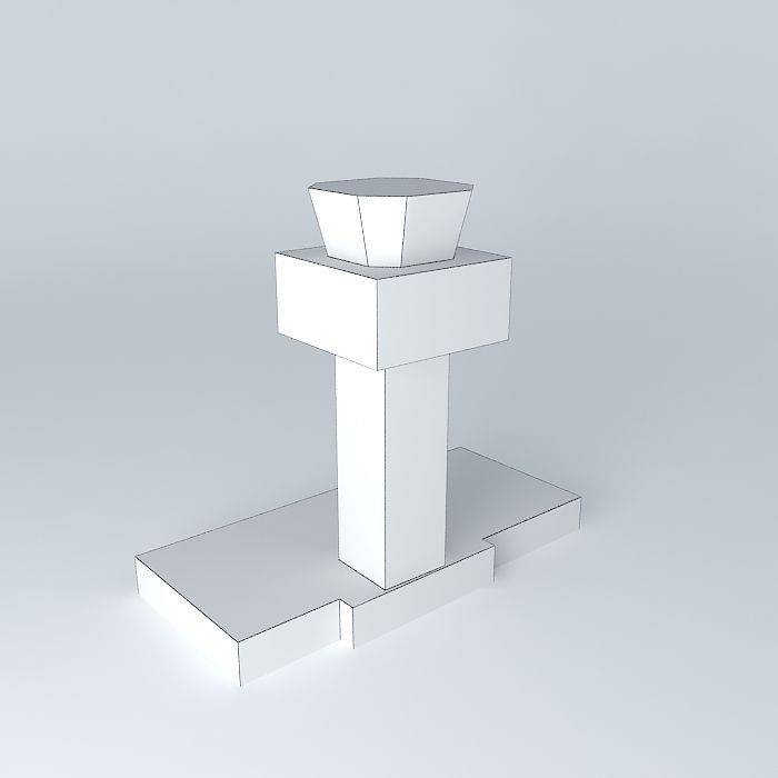Keflavik International Airport ATC Tower free 3D model | CGTrader