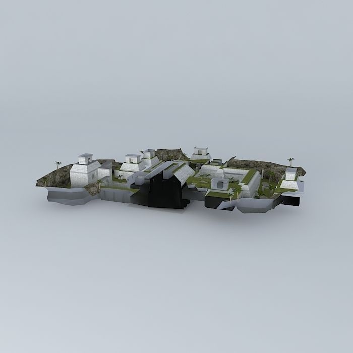Aztec military base free 3D model | CGTrader