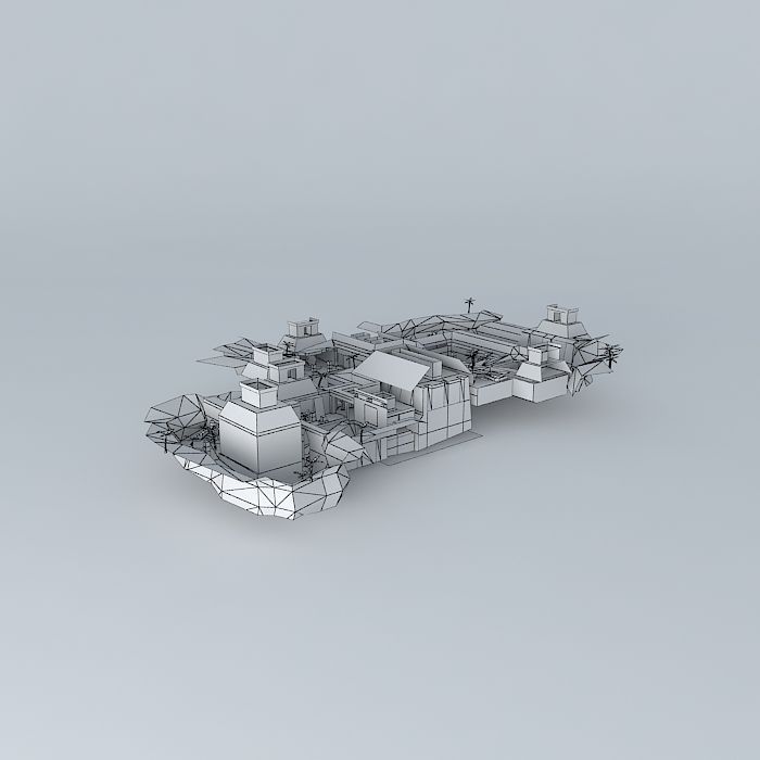Aztec military base free 3D model | CGTrader