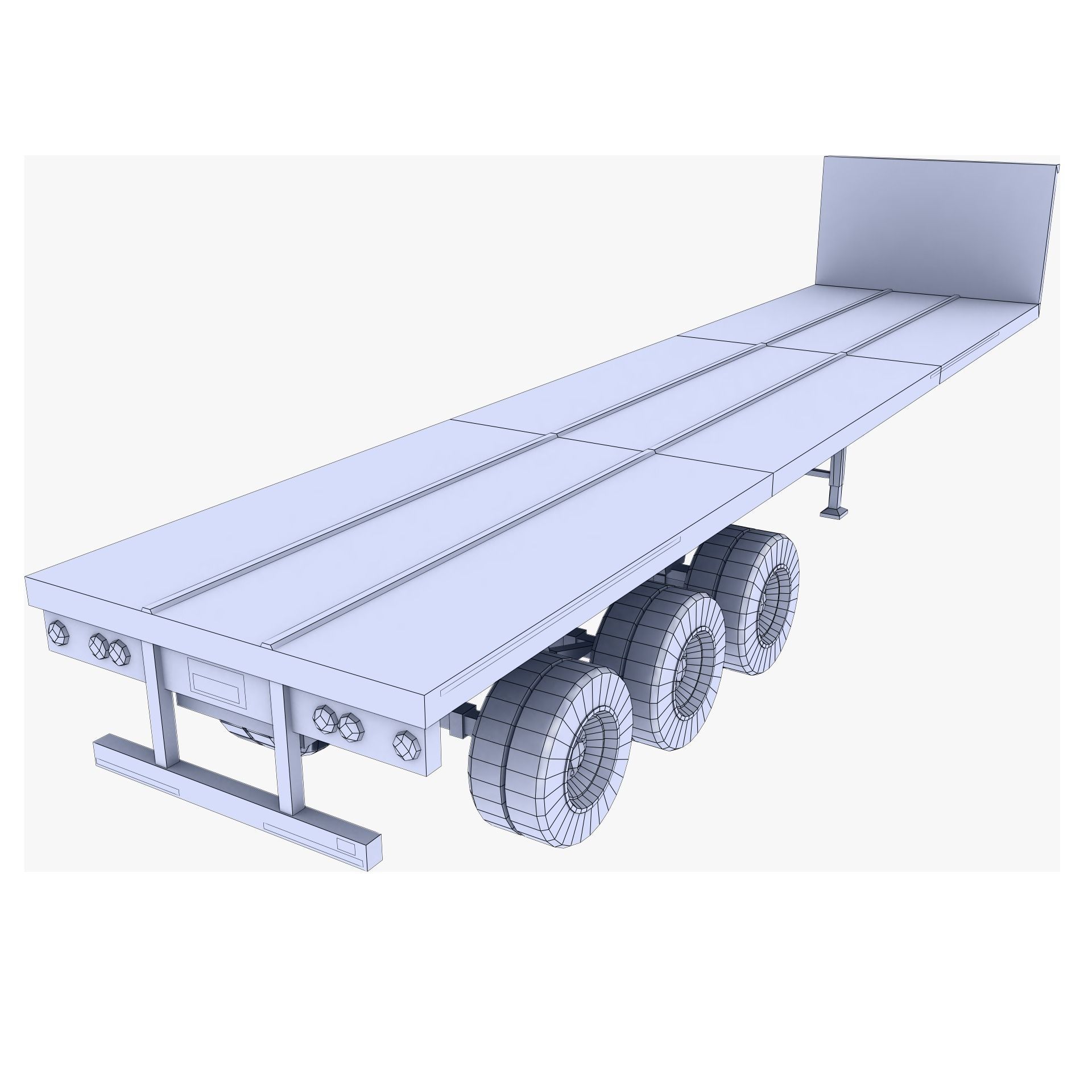 Truck Trailer 3D Model Game ready .max .obj .3ds .fbx .dxf - CGTrader.com
