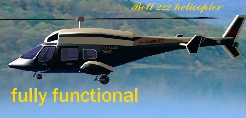 Bell 222 helicopter 1 3D model | CGTrader