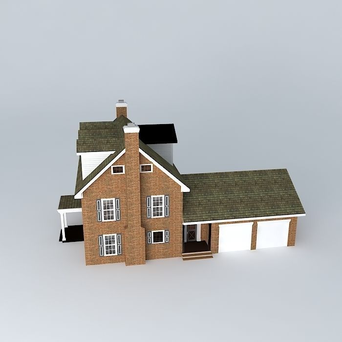Colonial House free 3D model | CGTrader