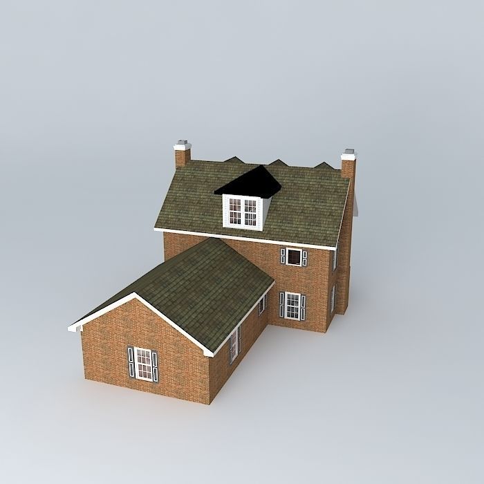 Colonial House free 3D model | CGTrader