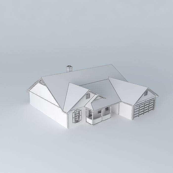 Country Ranch House free 3D model | CGTrader