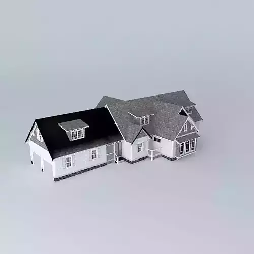 Colonial Craftsman House free 3D model | CGTrader