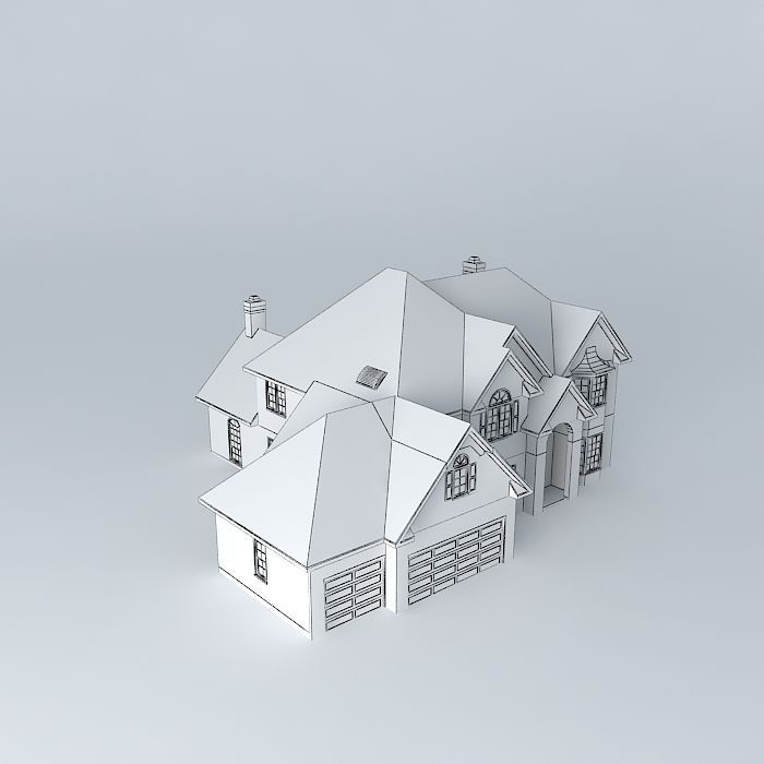 Grey House free 3D model | CGTrader