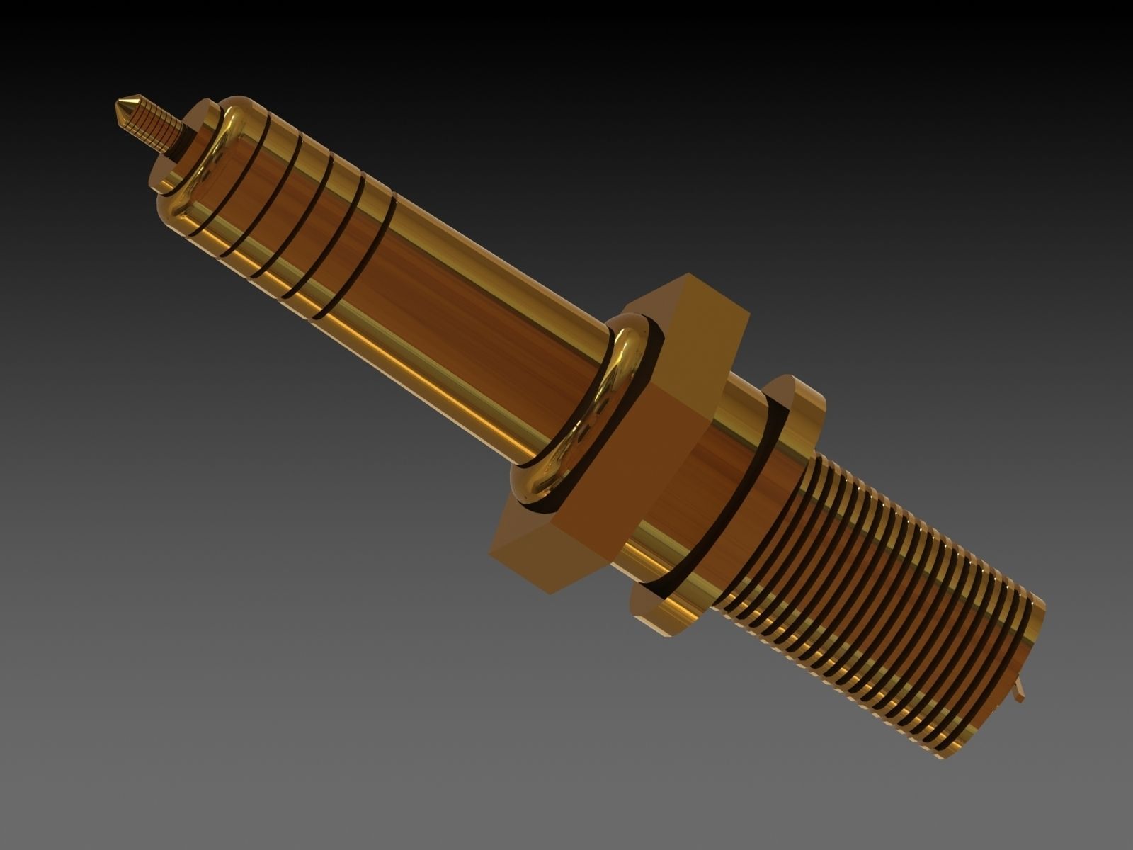 Spark plug of a petrol engine 3D model | CGTrader