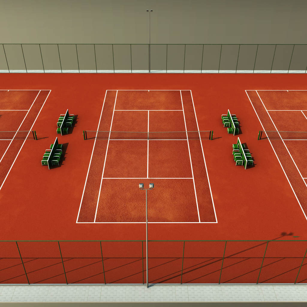 Multi tennis court stadium arena pack 3D model | CGTrader