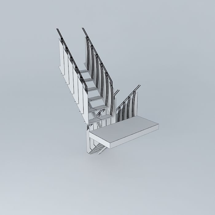 Staircase free 3D model | CGTrader