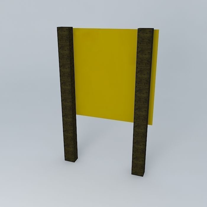 Caution This Sign Has Sharp Edges 3d Model Cgtrader 