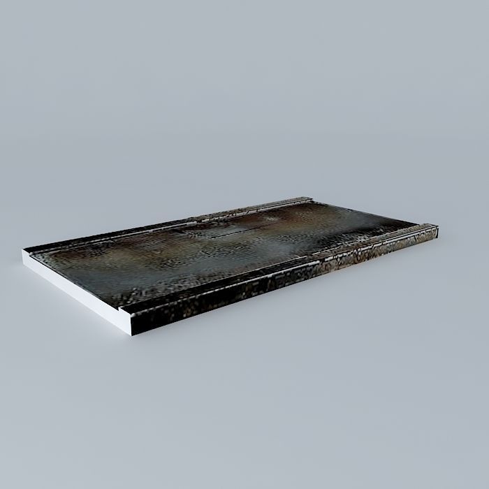 Footpath metal plate 3D model | CGTrader