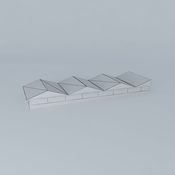 temp set of metal buildings 3D model | CGTrader