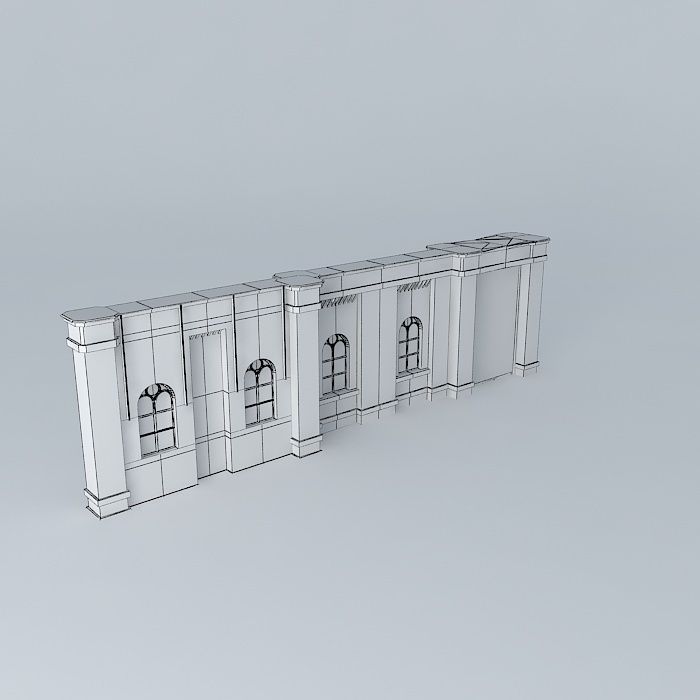 MPTS Window Wall Segment v2 04 3D model | CGTrader
