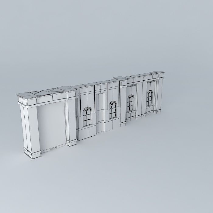 MPTS Window Wall Segment v2 04 3D model | CGTrader