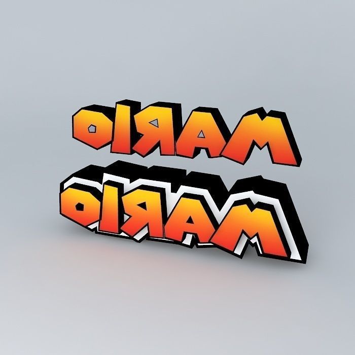 Mario 3D Text logo 3D model | CGTrader
