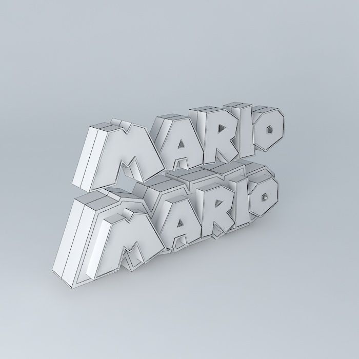 Mario 3D Text logo 3D model | CGTrader