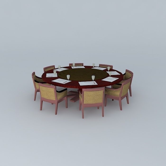 Round Table free 3D model | CGTrader
