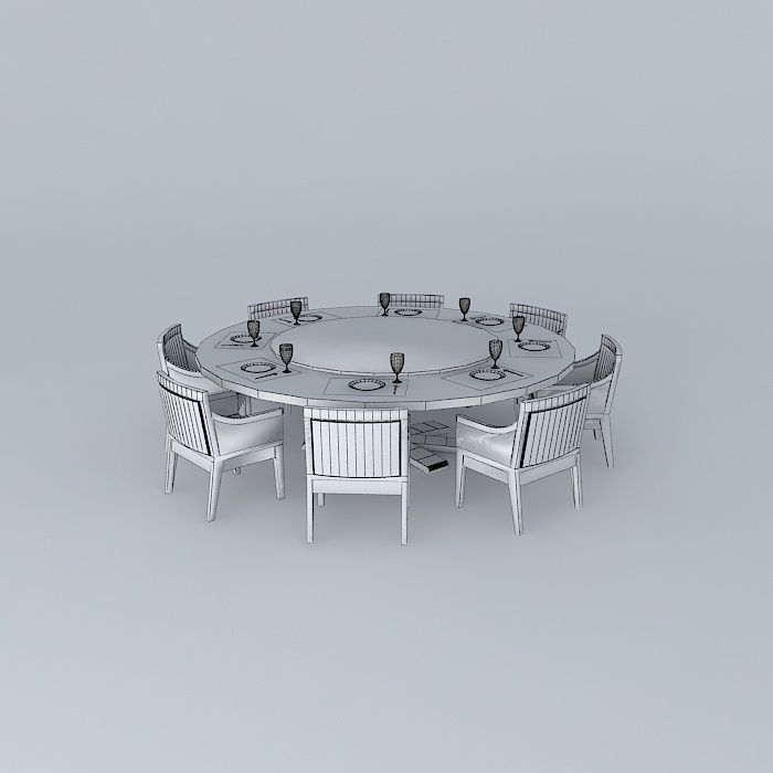 Round Table free 3D model | CGTrader