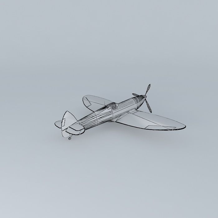 Old British battle plane free 3D model | CGTrader