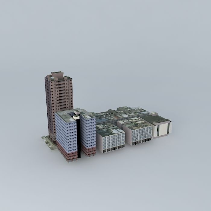 Blocks in Kaohsiung, Taiwan free 3D model | CGTrader