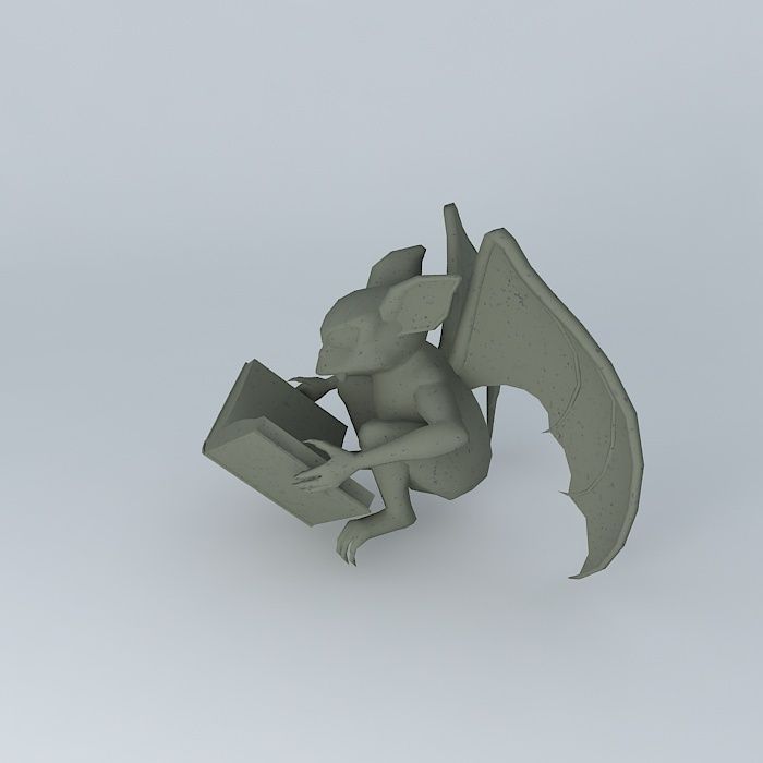 Gargoylle gargoyle reading book 3D model | CGTrader