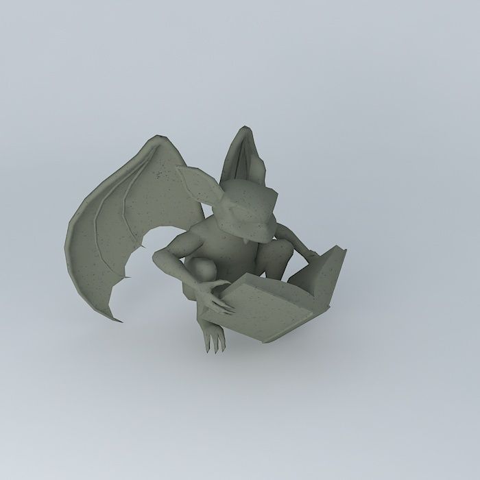 Gargoylle gargoyle reading book 3D model | CGTrader