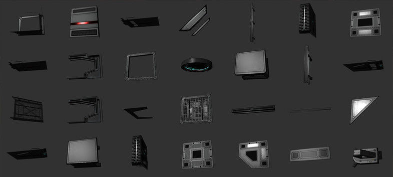 3d Model Scifi Kit Vol 1 Vr Ar Low Poly Cgtrader