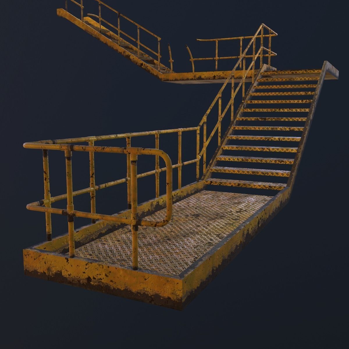 3D model Modular Industrial Staircase VR / AR / low-poly | CGTrader