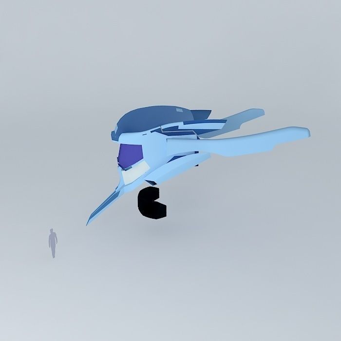 Blue robot head free 3D model | CGTrader