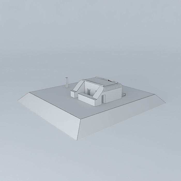 Defensive Bunker R667 Les Moulins free 3D model | CGTrader