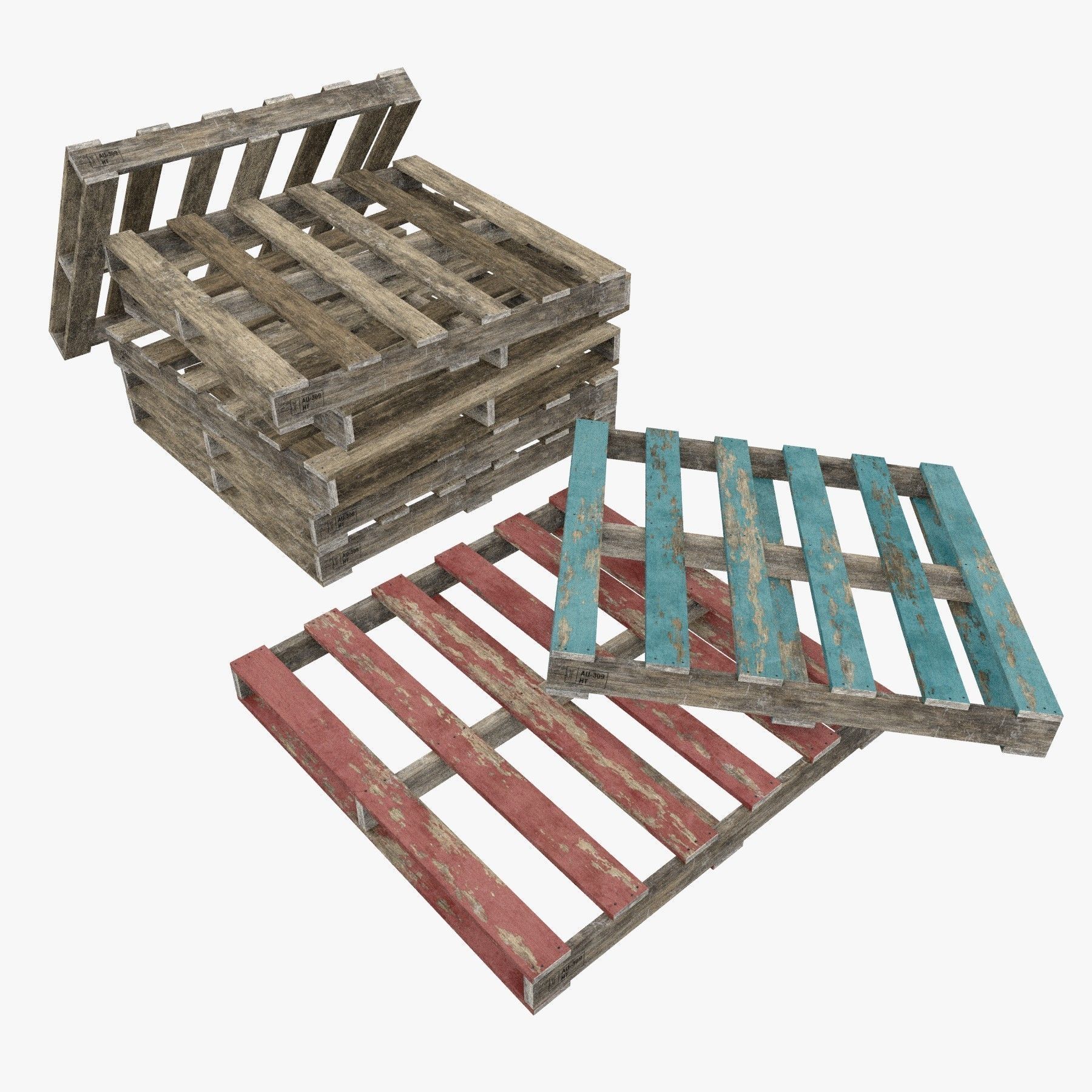 3D model Australian Pallets VR / AR / low-poly | CGTrader