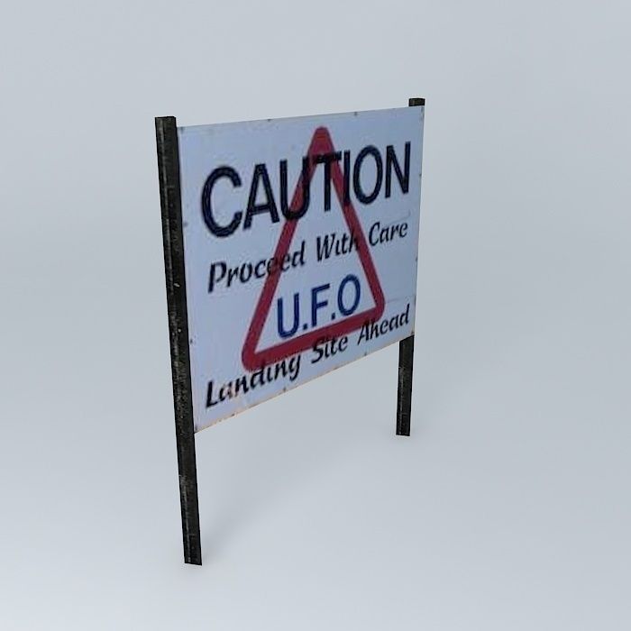 UFO Landing Site Sign Wycliffe Well free 3D model | CGTrader