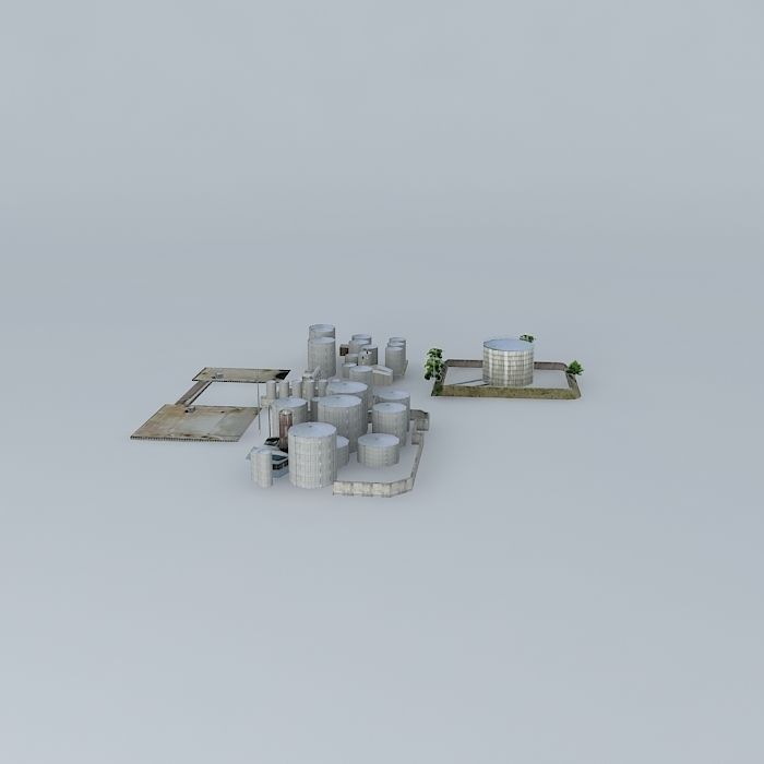 Eagle Farm Fuel Tanks Terminal free 3D model | CGTrader