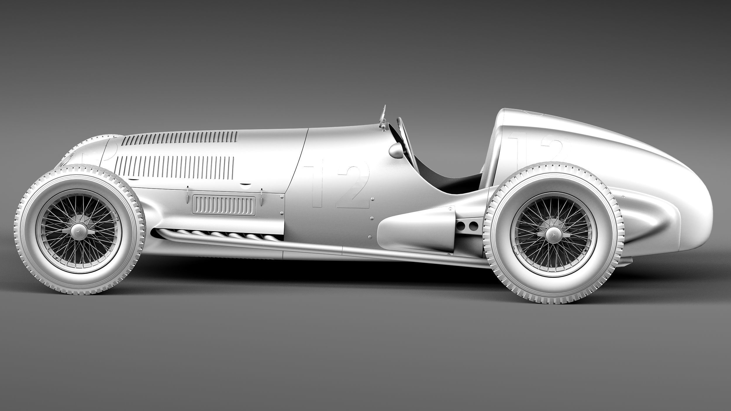 Mercedes-Benz W125 Grand Prix Race Car 3D model | CGTrader