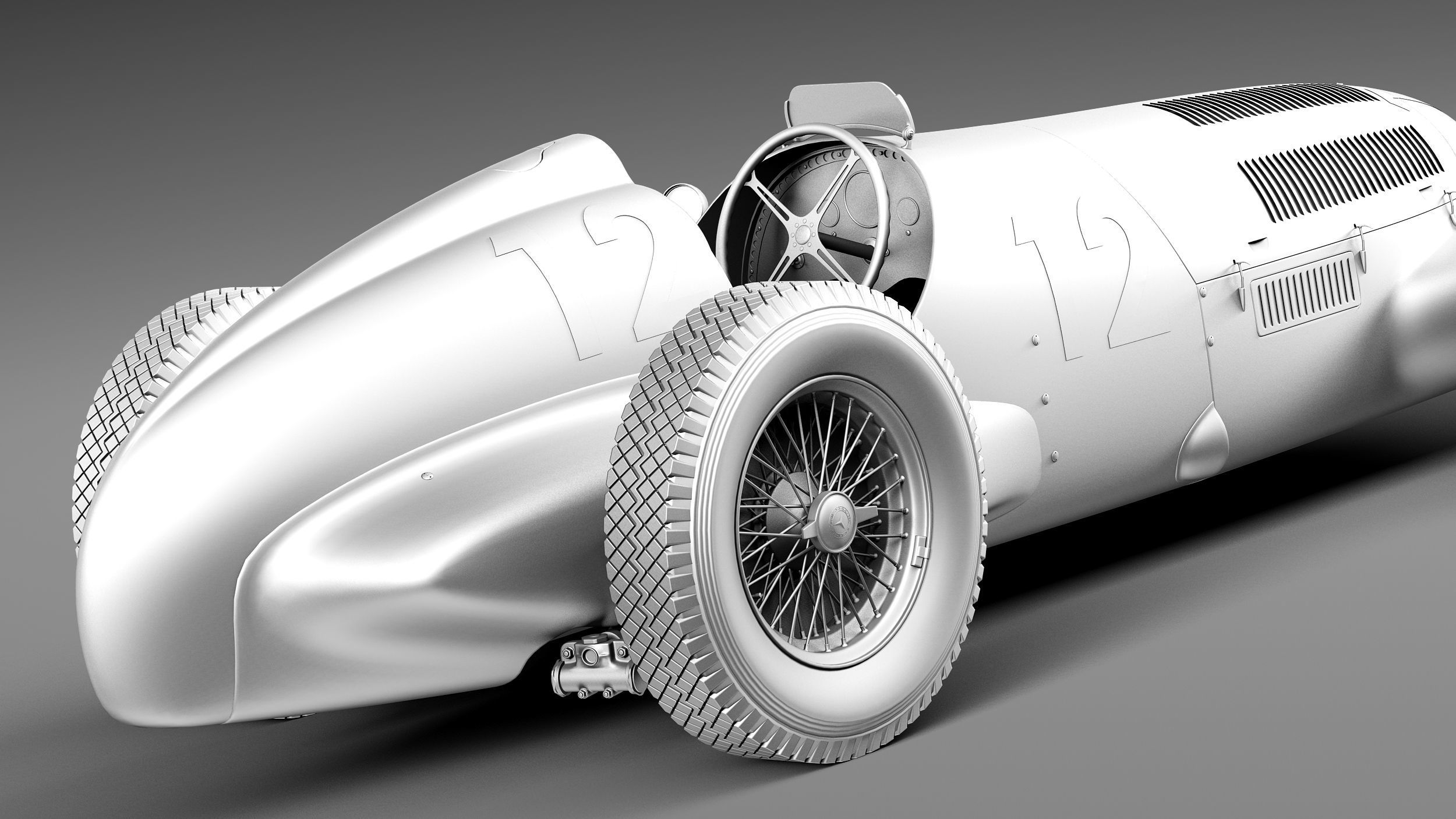 Mercedes-Benz W125 Grand Prix Race Car 3D model | CGTrader