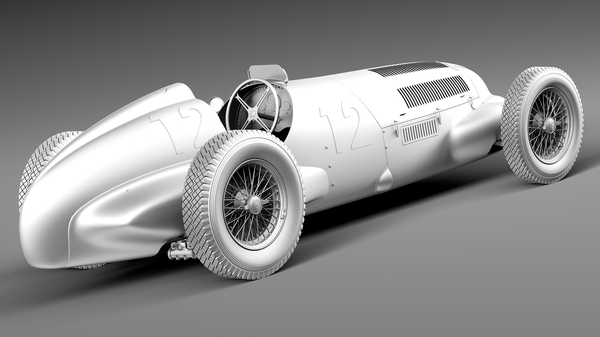 Mercedes-Benz W125 Grand Prix Race Car 3D model | CGTrader