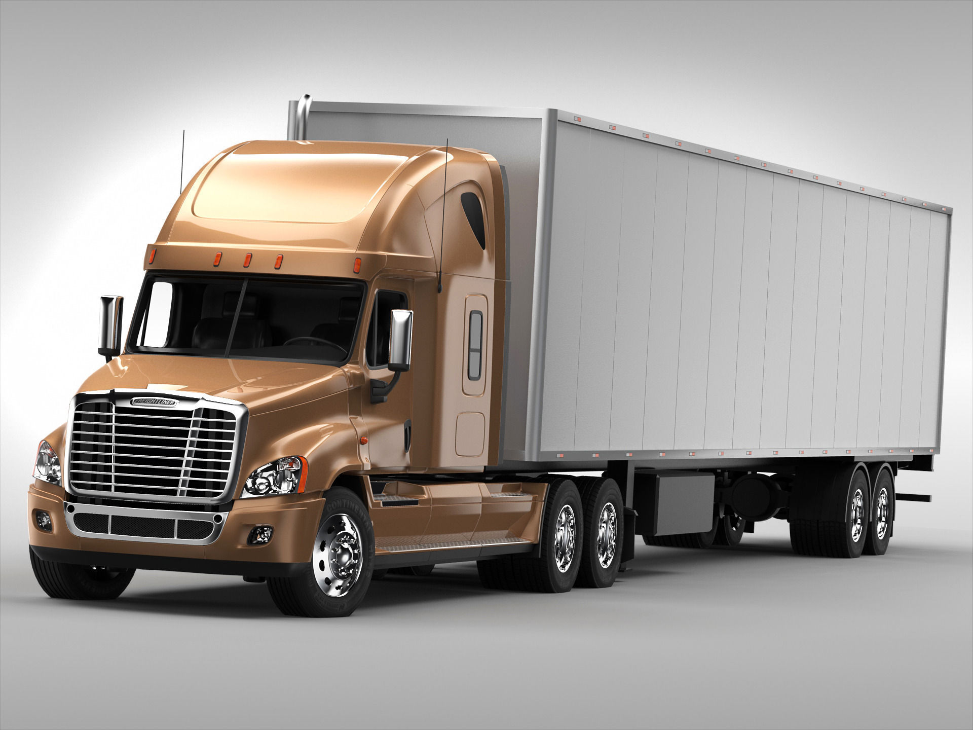 Freightliner Cascadia 3D Model MAX OBJ 3DS FBX - CGTrader.com