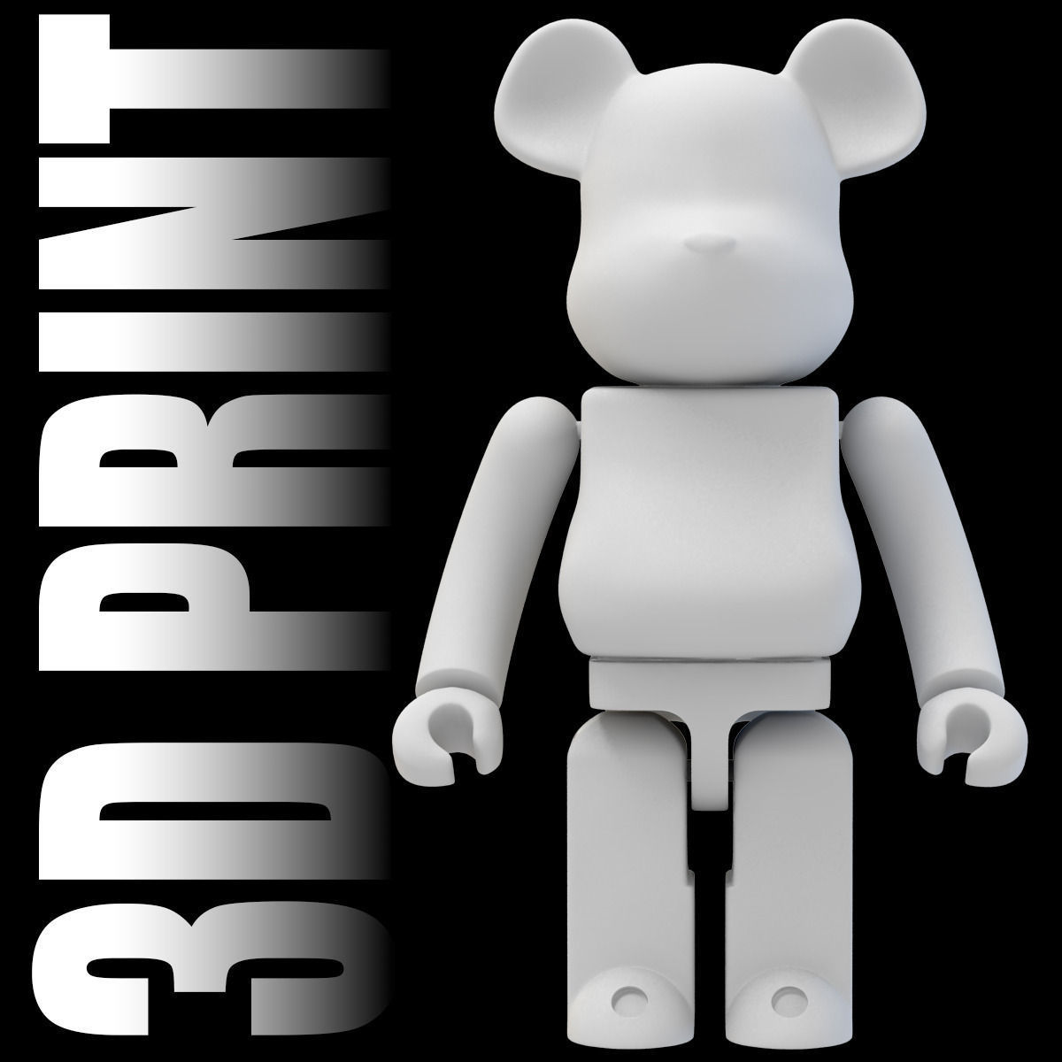 3D Print BearBrick bearbear figure 3D model 3D printable | CGTrader