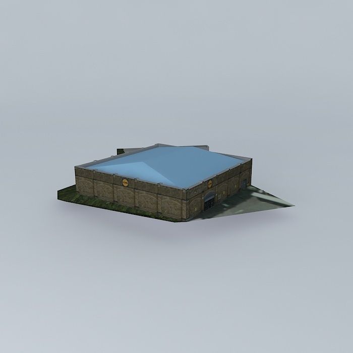 Lidl Supermarket And Grand Picture Theatre Free 3d Model Cgtrader