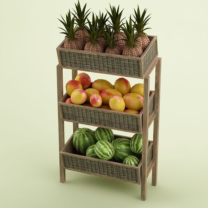 Store Fruits Stand 3D model | CGTrader