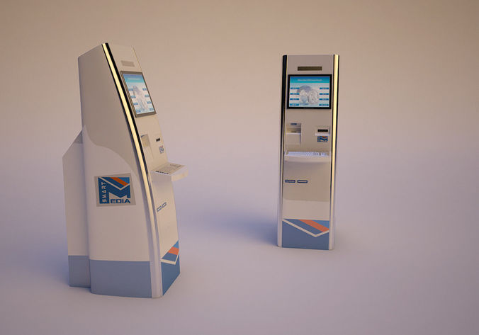 self service atm machine 3D Model Game ready .max .obj .fbx .ma .mb ...