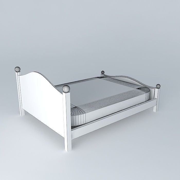 Queen bed free 3D model | CGTrader