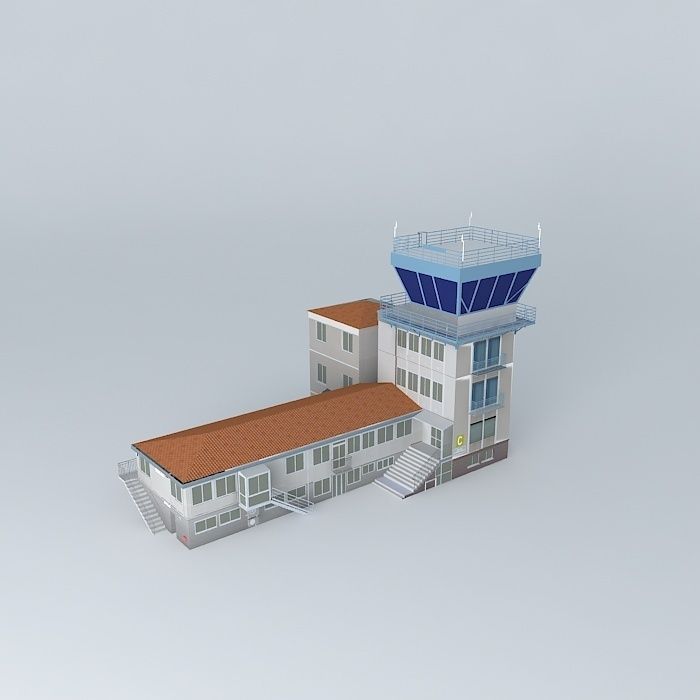 Control tower free 3D model | CGTrader