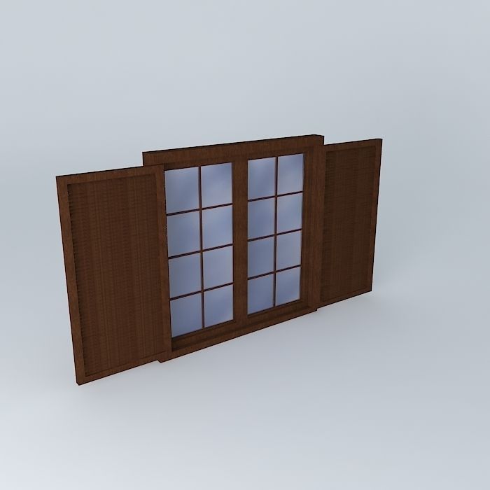 window window wooden free 3D model | CGTrader