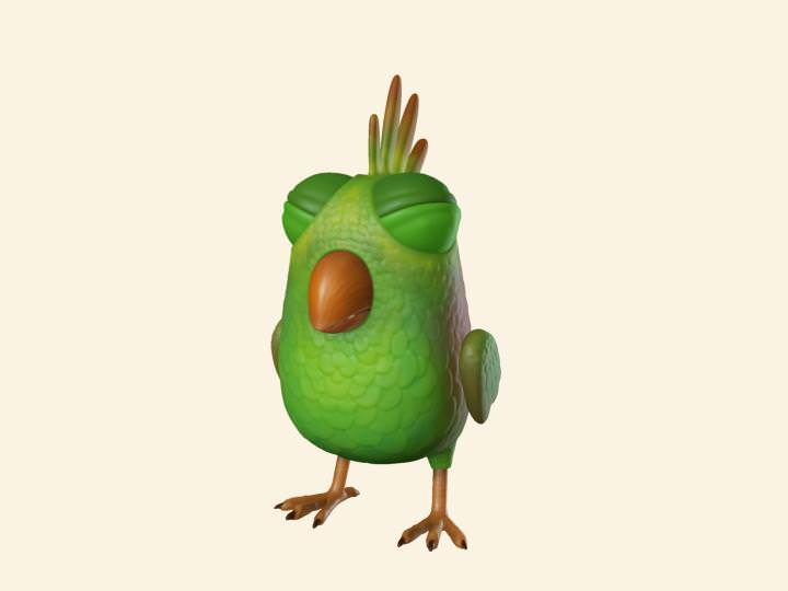 Toon Bird OBJ and Maya format 3D model | CGTrader